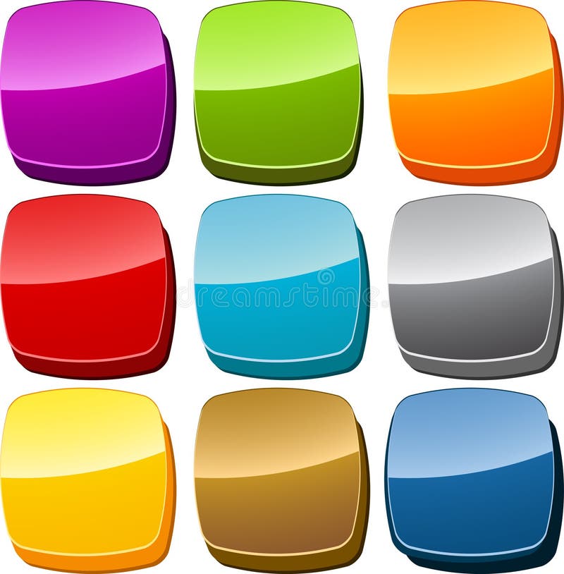 Blank icon button set stock illustration. Illustration of browser ...
