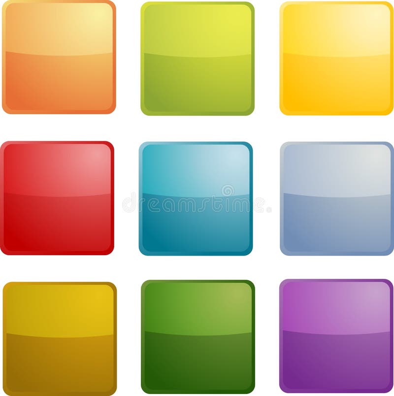 Rectangular web buttons stock illustration. Illustration of blue - 8941901