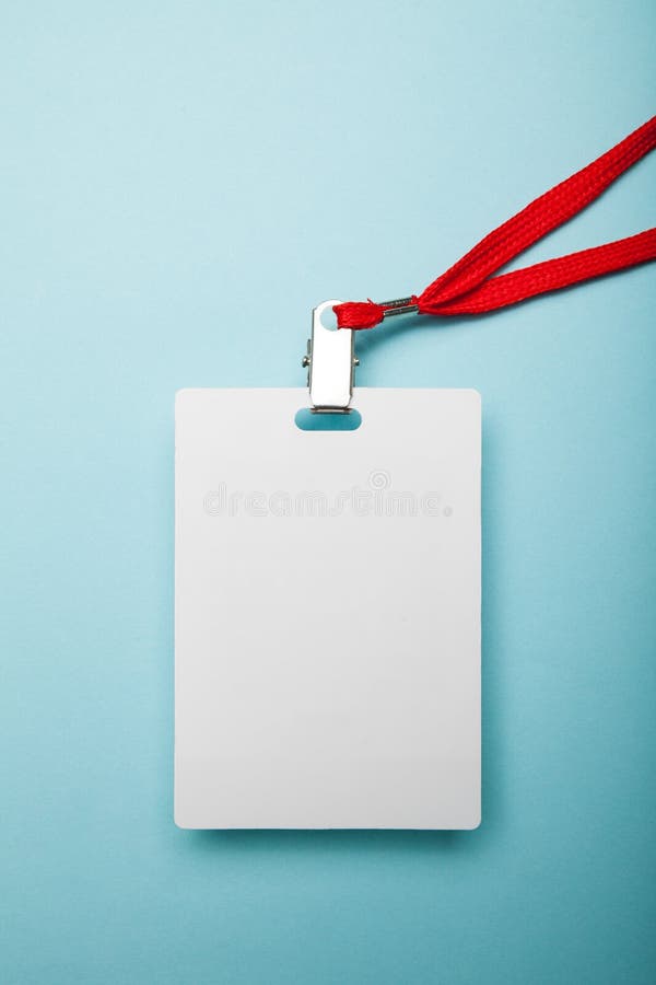 Blank ID Badge, Empty Mockup. Copy Space Stock Photo - Image of ...