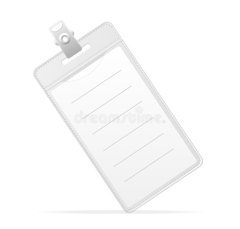 Blank ID (identification Card ) Badge Isolated Stock Vector ...