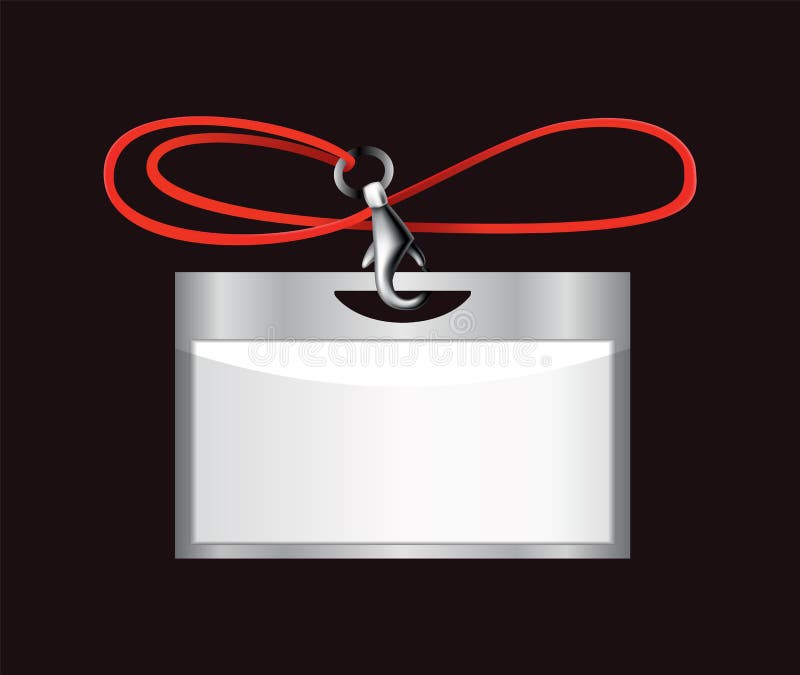 Blank Identification Badge. Template of Plastic Plastic Name Holder ...