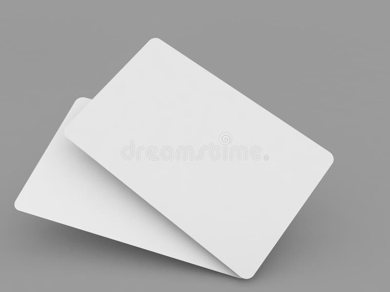 Blank Identification Cards Stacked on a Gray Background Ready for ...