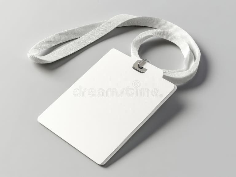 Blank Identification Tag on Lanyard for Personalized Event Credentials ...