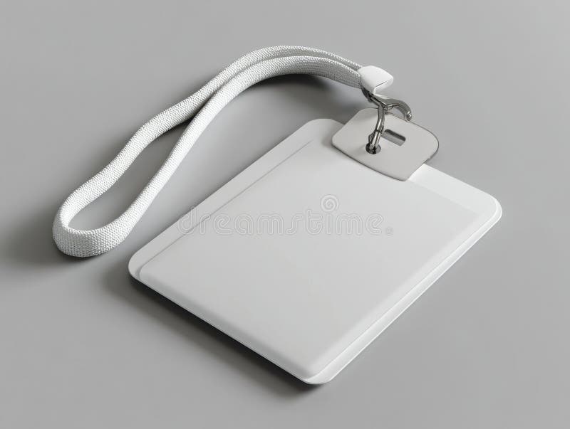 Blank Identity Badge with Lanyard for Professional Identification ...