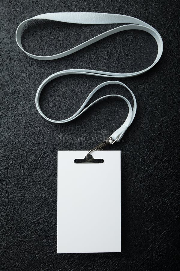 Blank Identity Name Card Isolated On Black Background, Mockup Stock ...