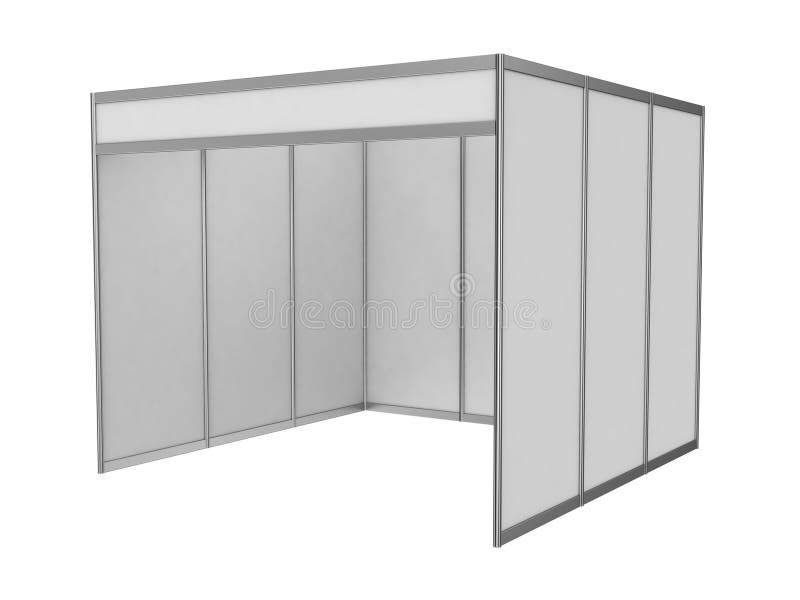 Blank Indoor Exhibition Trade Booth Stock Illustration - Illustration ...
