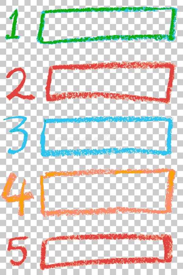 Blank Info Graphic - Rectangle with Crayon Stock Vector - Illustration ...