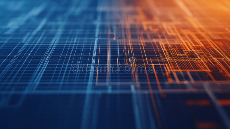 Blank Infographics Concept. Abstract Blueprint Style Geometric Grid ...