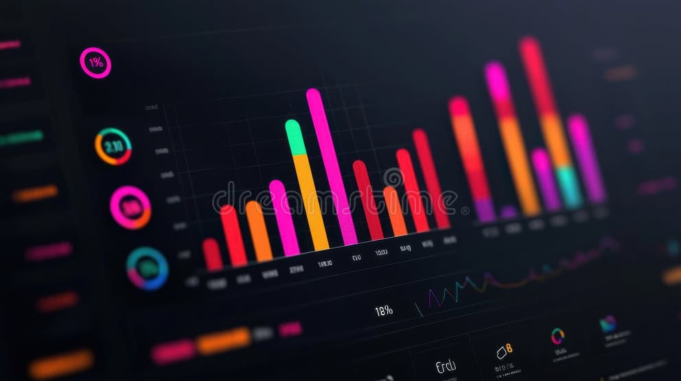 Blank Infographics Concept. Dark Themed Elegant UI Elements of a Blank ...