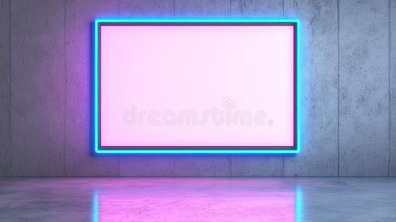 Blank Infographics Concept. Blank Futuristic Neon Interface Display ...