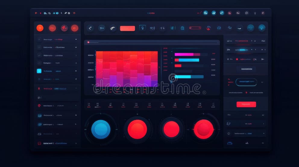 Blank Infographics Concept. Minimal Dark Mode Blank Infographic Tech ...