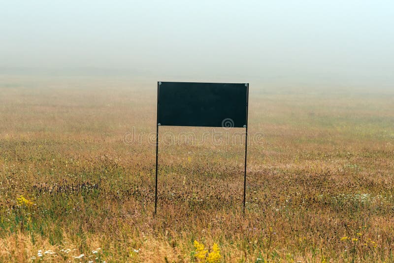 Blank Information Board Hanging on the Scaffoldings Around the New ...