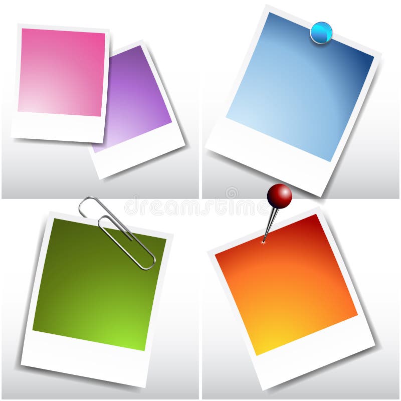 Blank Instant Film Sheets stock vector. Illustration of graphic - 26160228