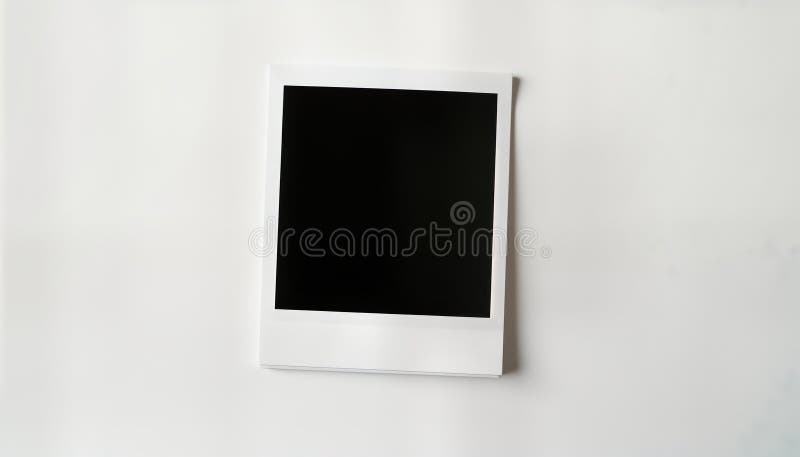 Blank Instant Photo Frame on Plain White Backdrop. Simple Design for ...