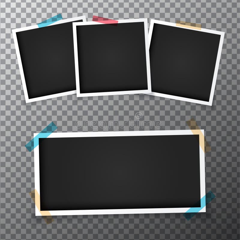 Collage of Photo Frames Vector Illustration Stock Vector - Illustration ...