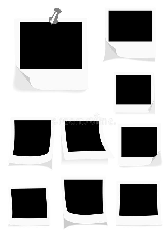 Blank Instant Photos Isolated Stock Vector - Illustration of ...