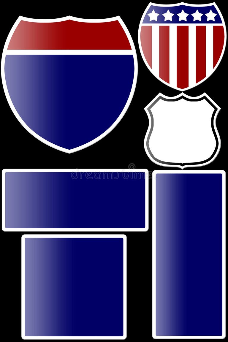 Empty Interstate Highway Signs Stock Illustrations – 60 Empty ...