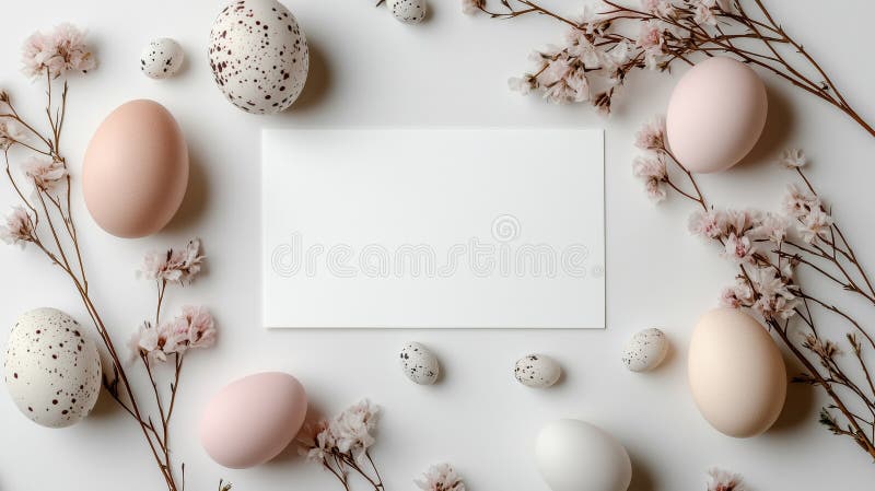 Blank Invitation Mockup with Natural Spring Elements, Perfect for ...