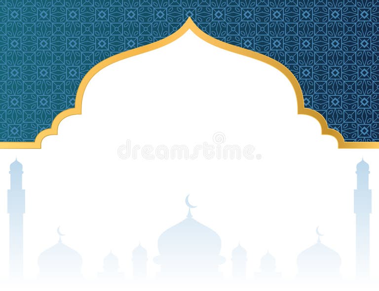 Blank Islamic Background with Mosque Stock Vector - Illustration of ...