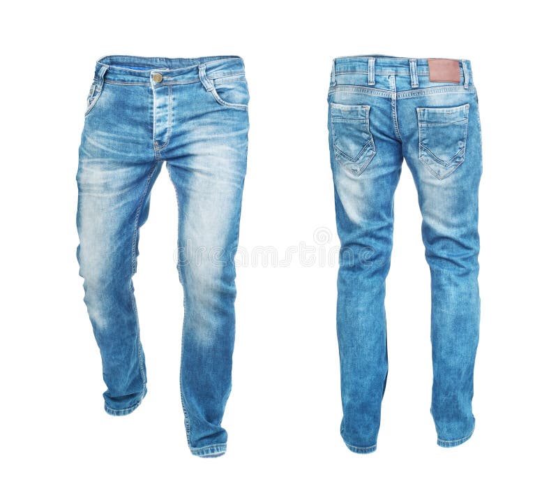 Blank Jeans Pants Leftside and Rightside Stock Image - Image of blue ...