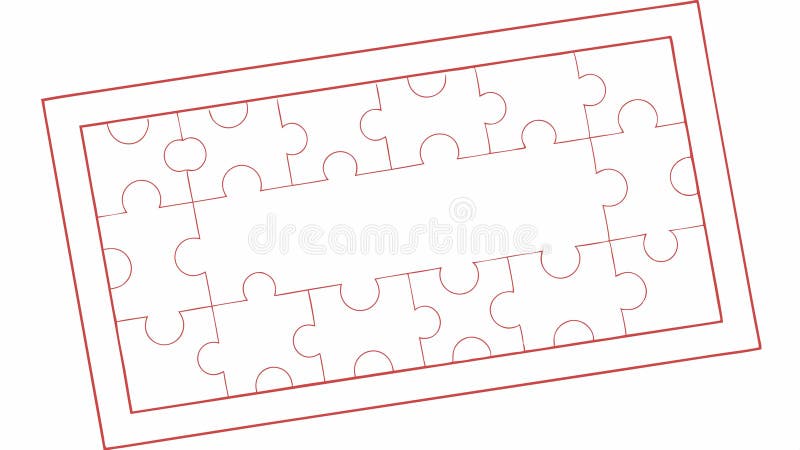 Blank Jigsaw Puzzle Layout, Potential and Creativity, Vector Design ...