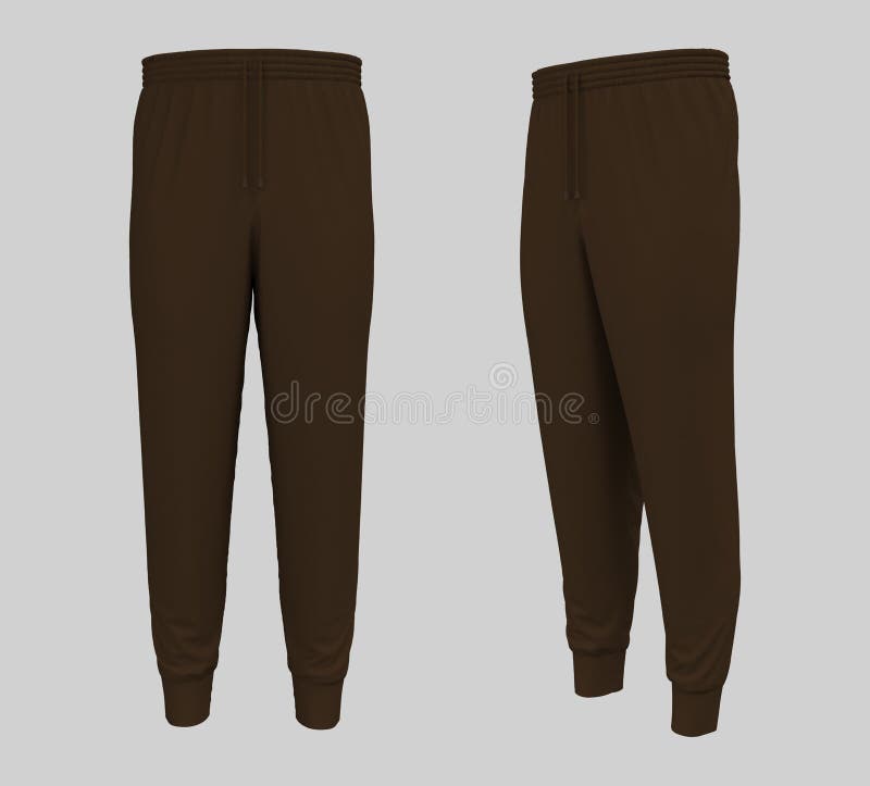 Sweatpants Template Side View