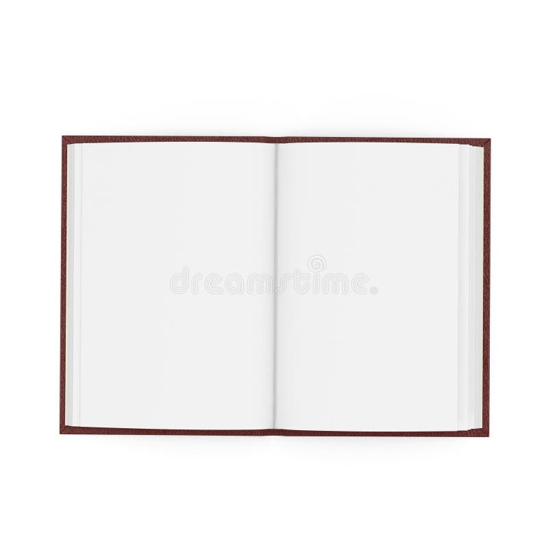 Blank Journal on White. Top View. 3D Illustration Stock Illustration ...