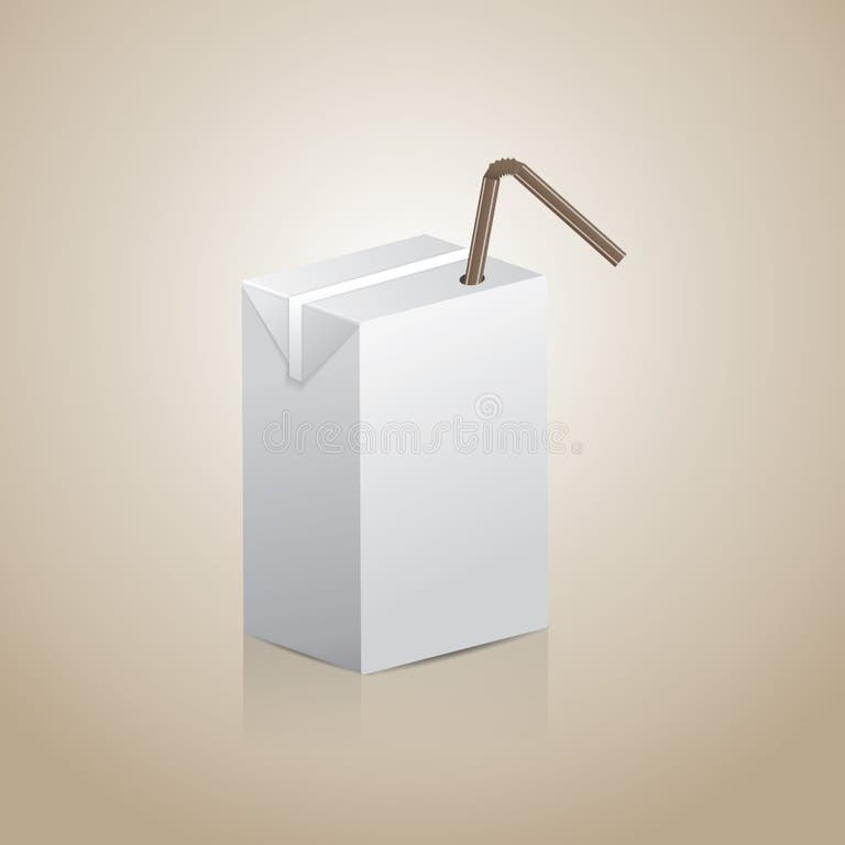 Blank Juice Box. Vector Illustration Decorative Design Stock Vector ...