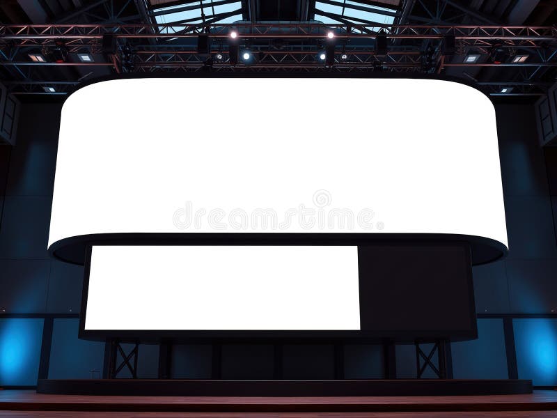 Blank Jumbotron Mockup for Creative Design Large Screen Digital ...