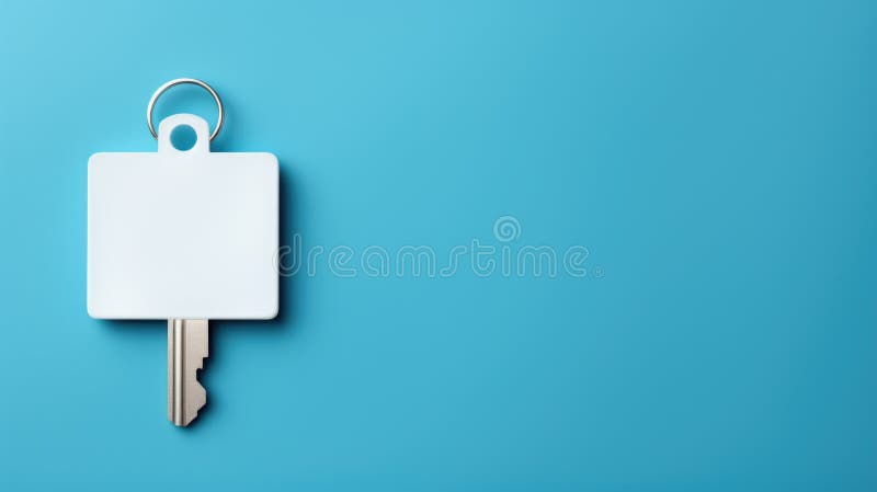 A Blank Key on a Blue Background. Generative AI Image. Stock ...
