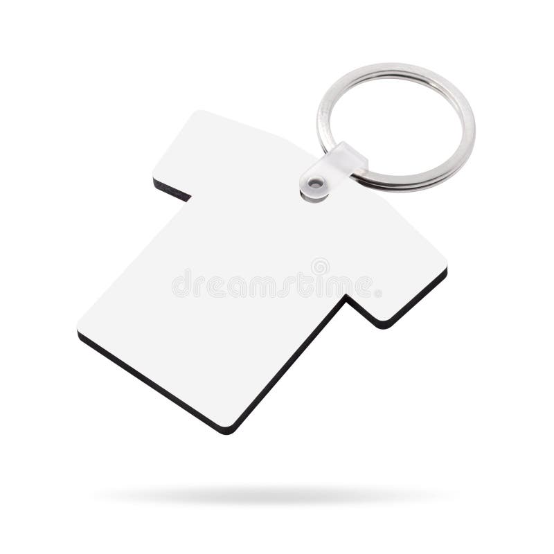 Blank Key Ring Isolated on White Background. Key Chain for Your Design ...