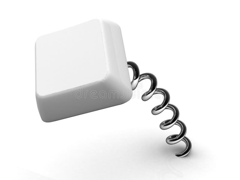 Keyboard key on spring stock illustration. Illustration of computer ...