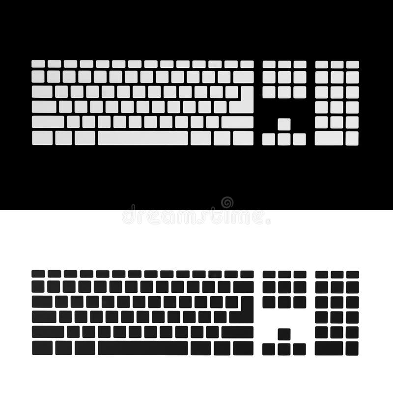 Blank the keyboard keys. stock illustration. Illustration of internet ...
