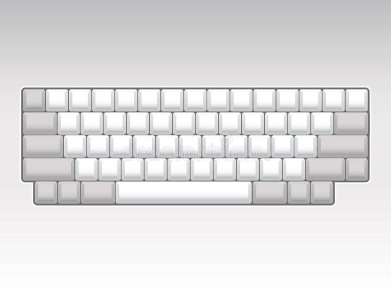 Blank keyboard layout stock illustration. Illustration of button - 21132522