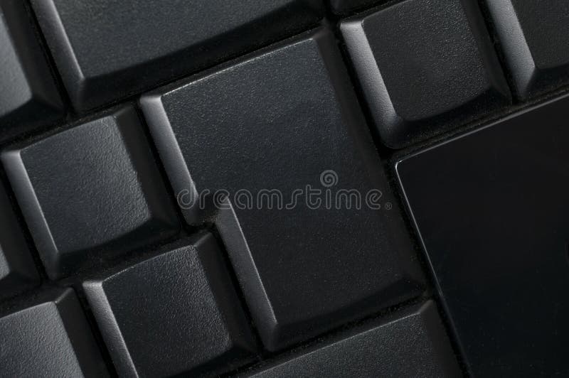 Blank Keys on a Black Computer Keyboard Stock Image - Image of blank ...