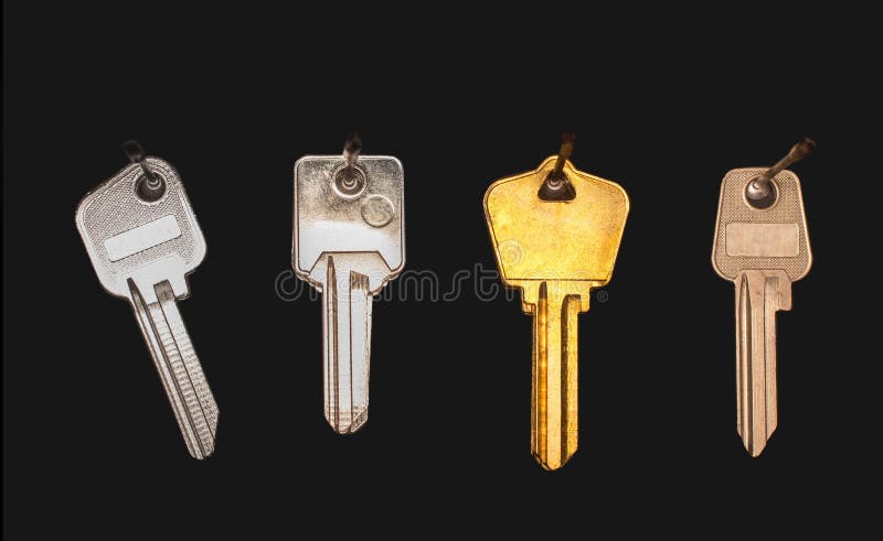 Blank Keys on a Black Wall in a Workshop Stock Image - Image of craft ...