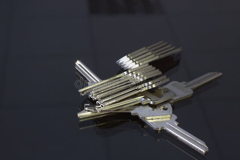 Blank keys for cutting stock image. Image of tool, store - 55242021
