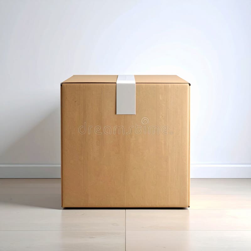 Blank Kraft Shipping Box Mockup with Flaps Closed No Tape or Label ...