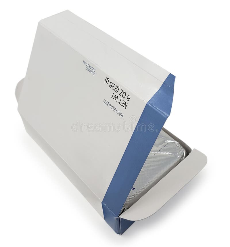 Blank Label 8oz Box Cream Cheese Spread Stock Image - Image of dairy ...