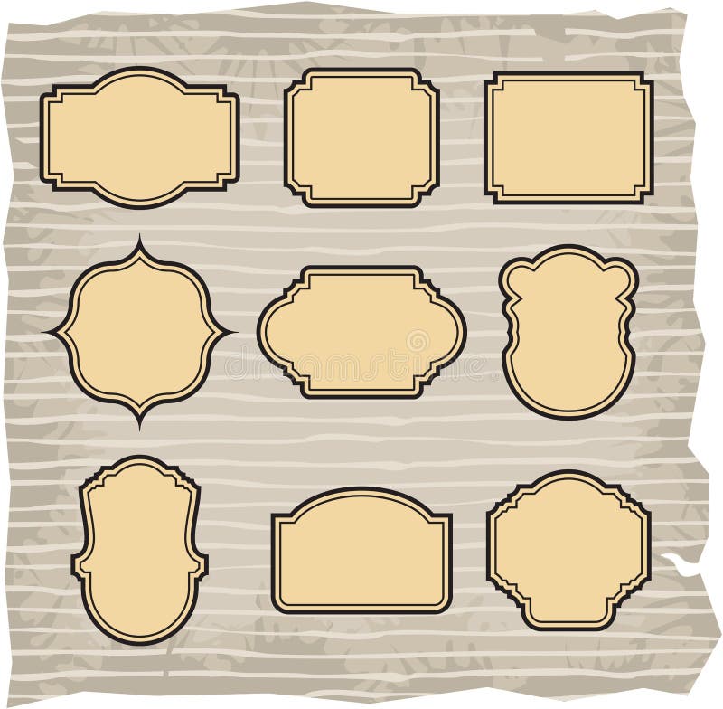 Blank label set stock vector. Illustration of gift, code - 35053685