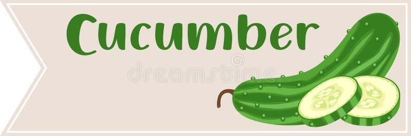 Cucumber, Set of Label Design Stock Vector - Illustration of food, sign ...
