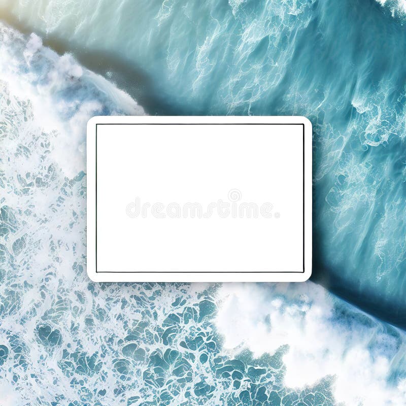 Blank Label - Summer - on Top View Sea Background with Generative AI ...