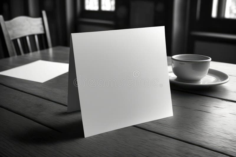 Blank Label on the Table. Generative AI Stock Illustration ...