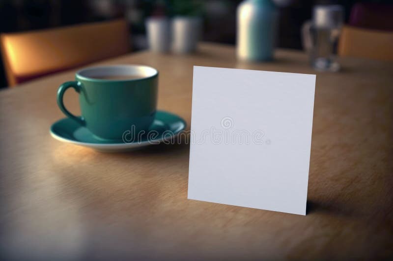 Blank Label on the Table. Generative AI Stock Illustration ...