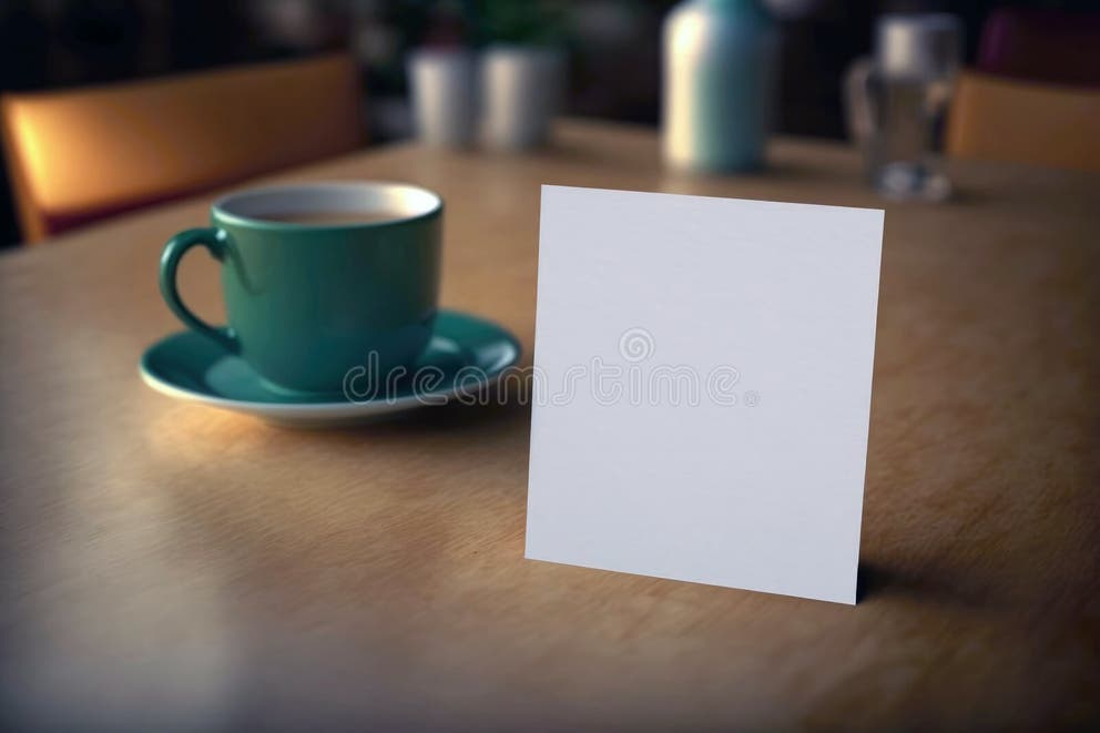 Blank Label on the Table. Generative AI Stock Illustration ...