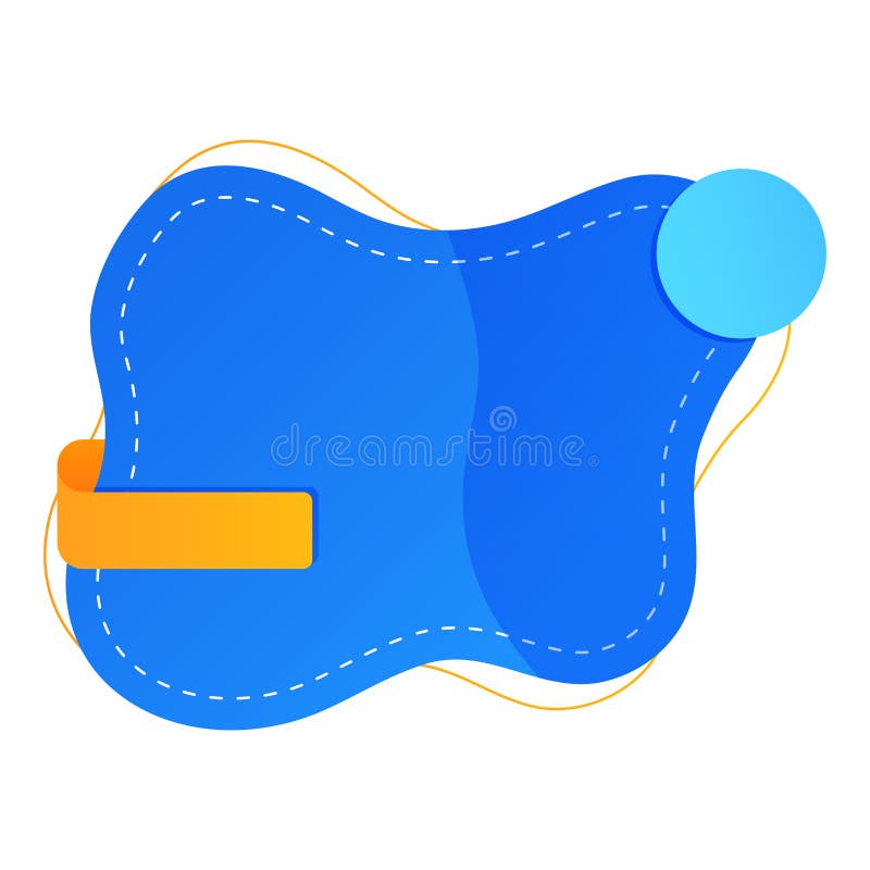 Blank Label or Tag, Sticky Element in Blue Stock Illustration ...