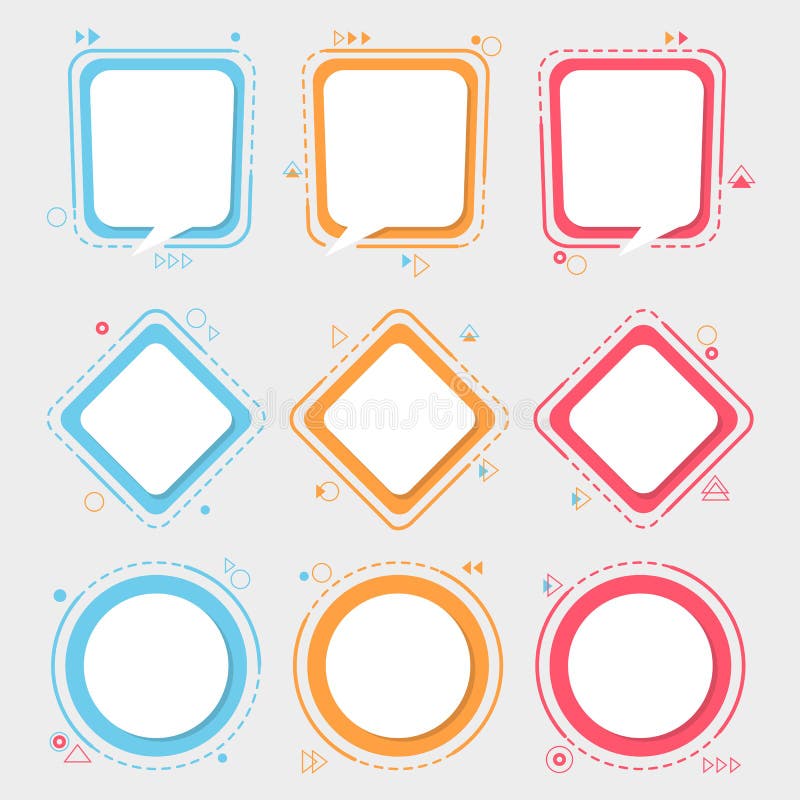 Blank Labels and Frames Collection, Stickers and Banners for Your ...