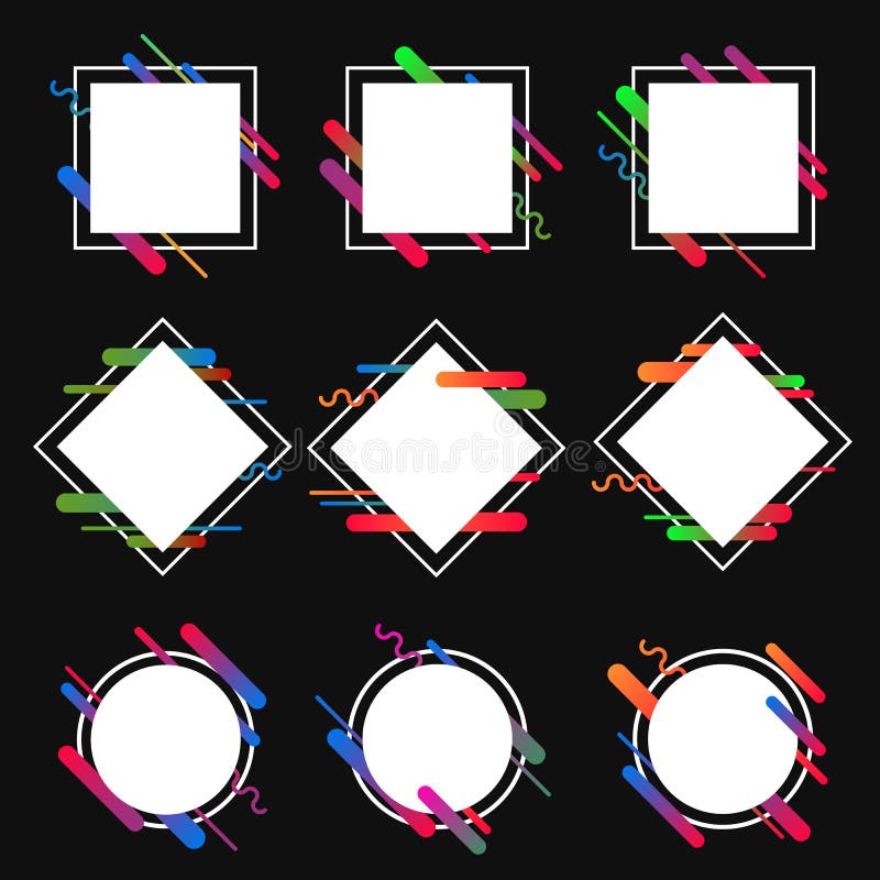 Blank Labels and Frames Collection, Stickers and Banners for Your ...