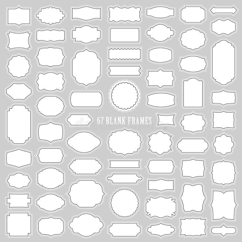 Blank labels set stock vector. Illustration of labels - 147578457