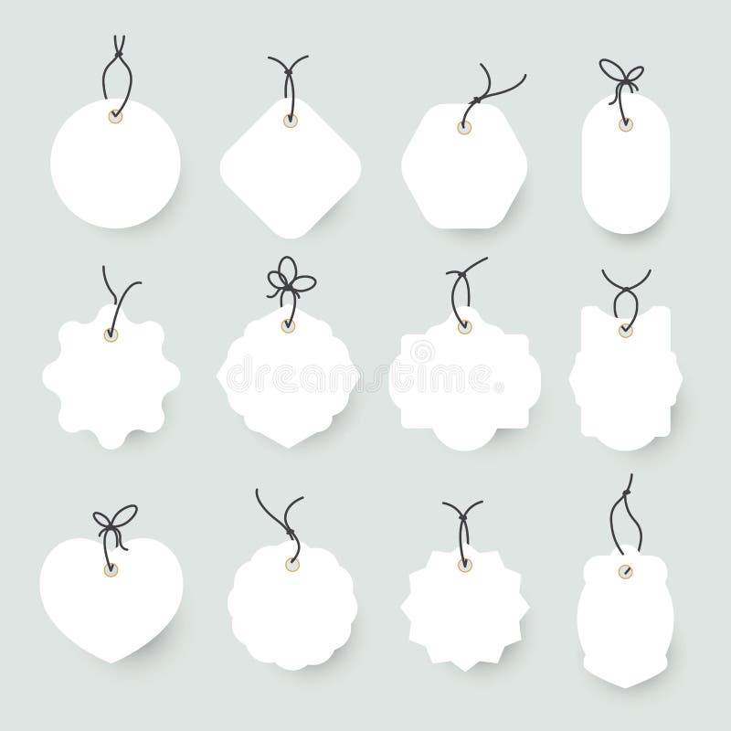 Blank Labels Template Price Tags Set Stock Illustration - Illustration ...